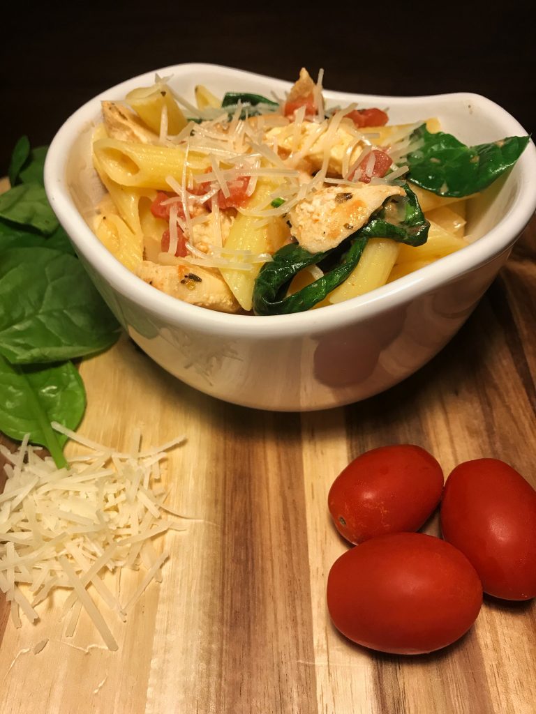 Creamy Tomato and Spinach Pasta - Madelicious